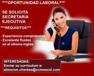 se-solicita-secretaria - Cámara de Comercio México - Colombia